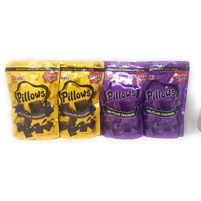 Pillows Bundle - Ube-Filled & Choco-Filled Crackers 5.29oz, 4 Pack ...