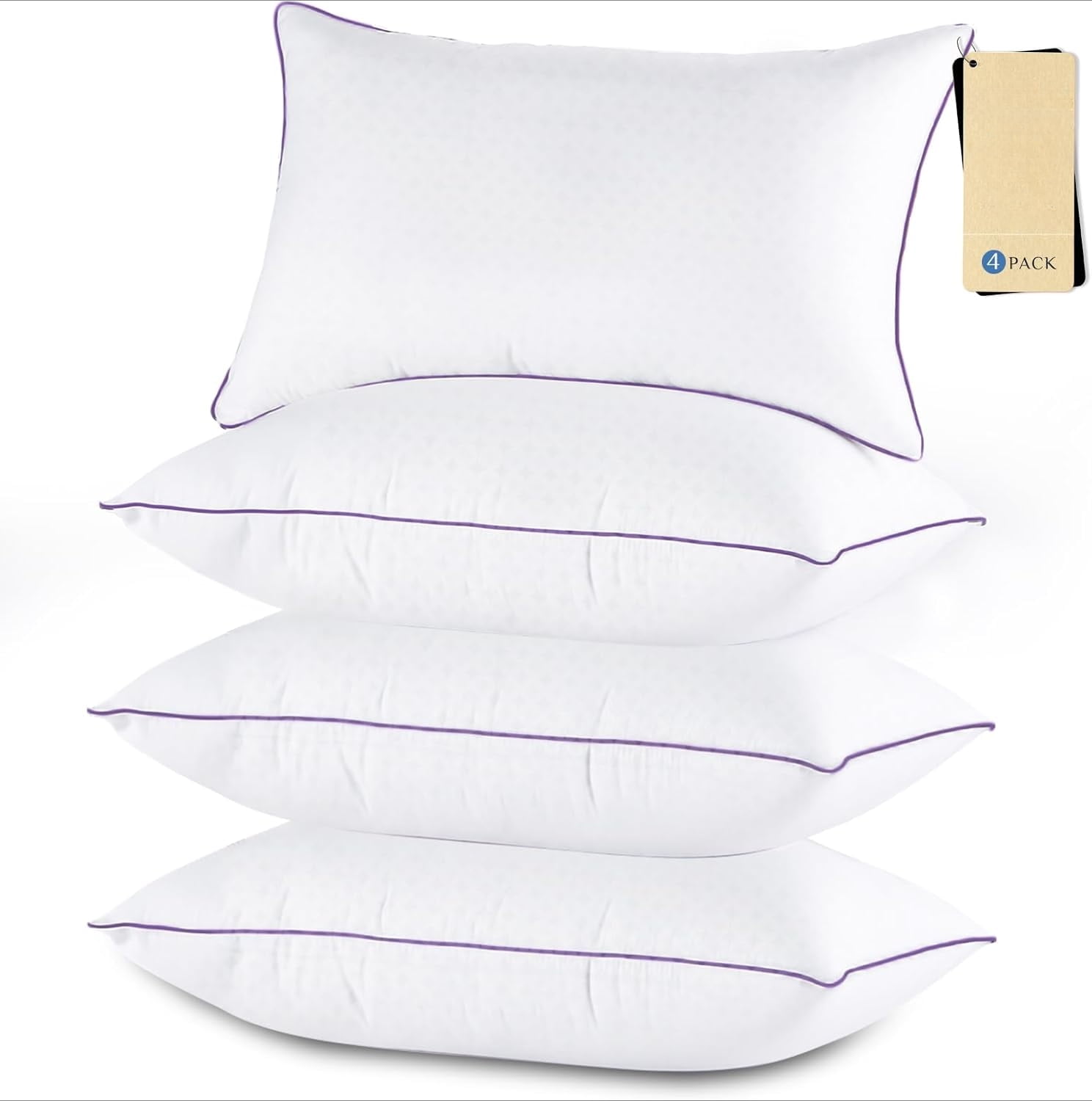 Pillows Queen Size Set of, Medium Supportive Bed Pillows with Super ...