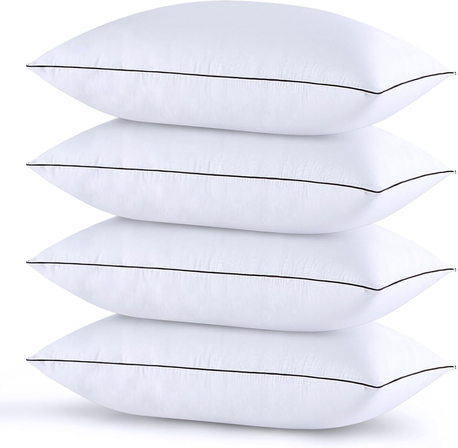Pillows Standard Size Set of 4, Bed Pillows Set of 4, Down Alternative ...