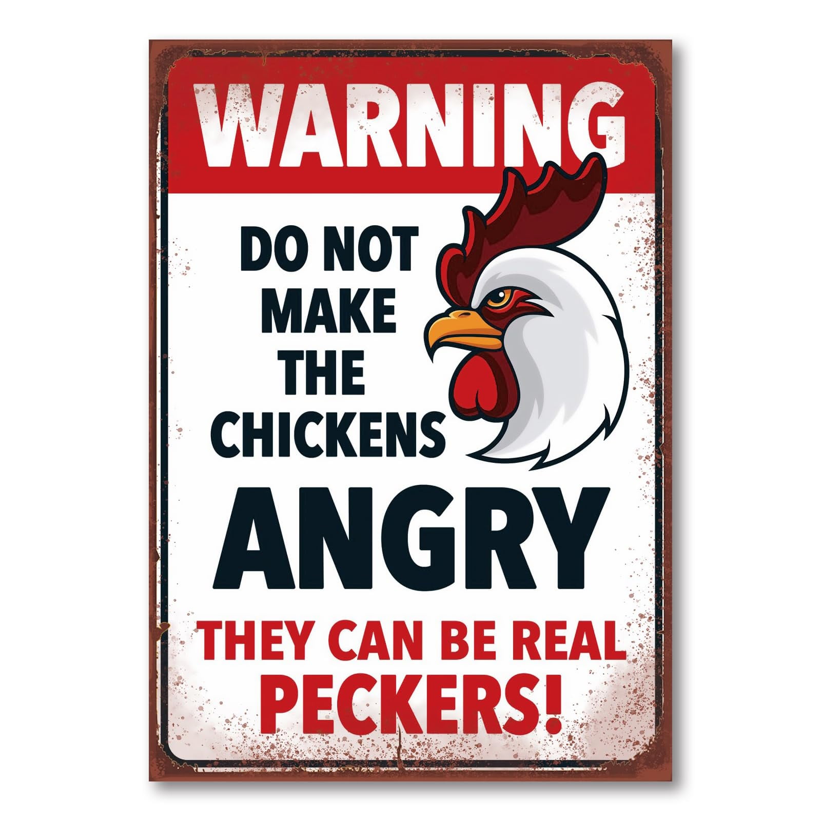 Pilloze Funny Chicken Signs Warning Do Not Make The Chickens Angry ...