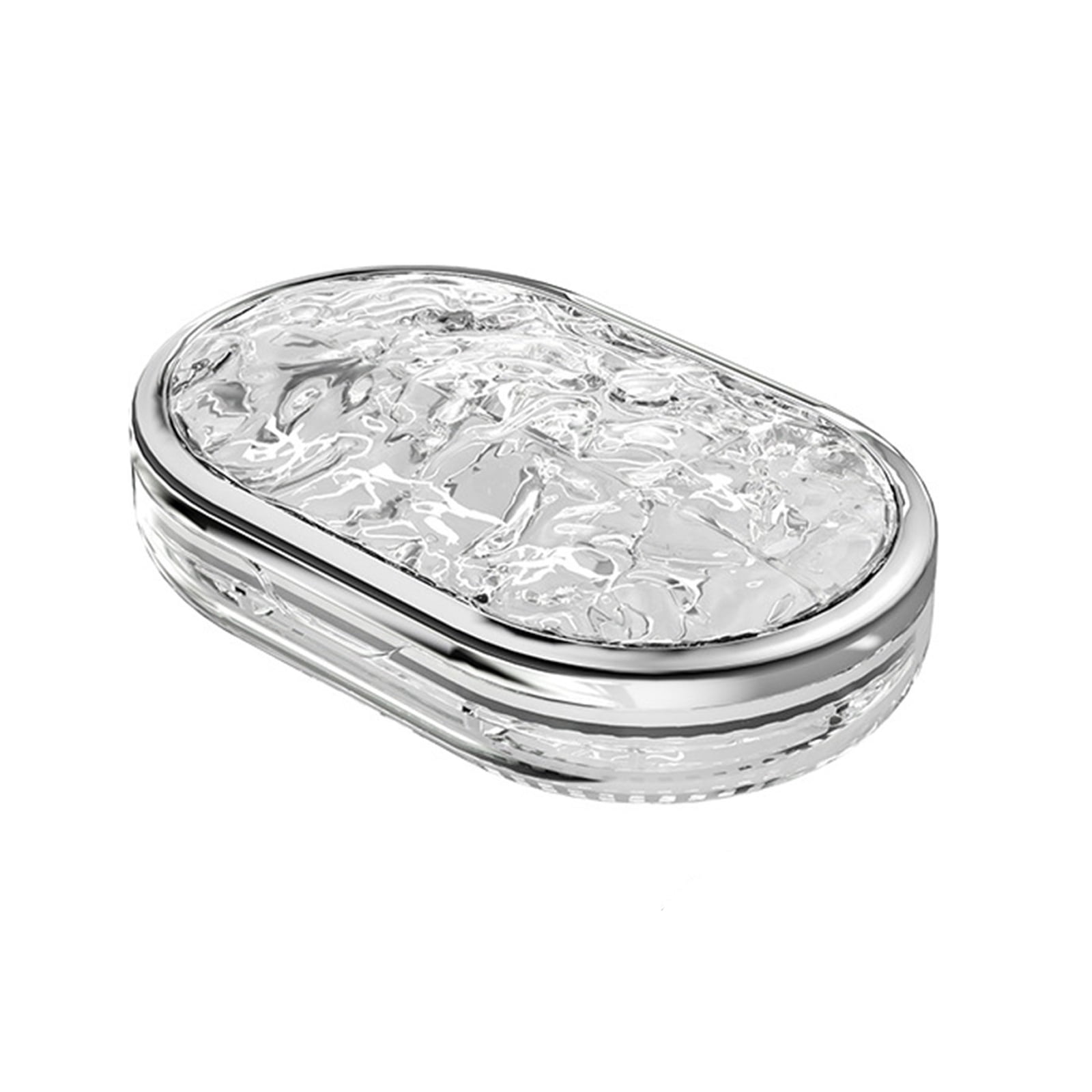 Pills Dispenser with Lid Water Ripples Box Portable Medication Storage ...