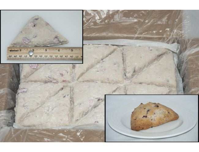 Pillsburry Freezer to Oven Cranberry Orange Scone 3.75 ounce each - 96 ...