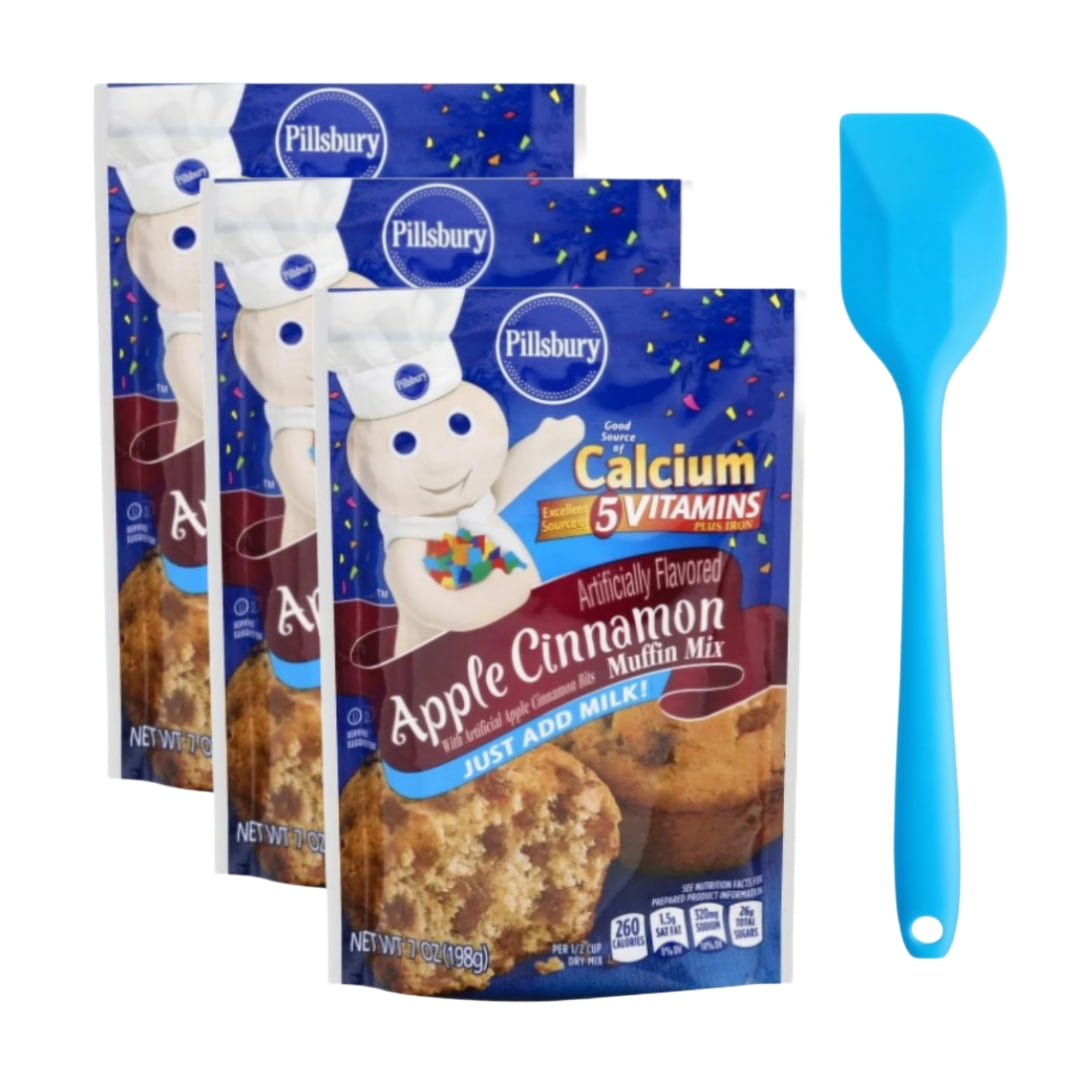 Pillsbury Apple Cinnamon Muffin Mix 7 oz (3 pack) and 8in Silicone ...