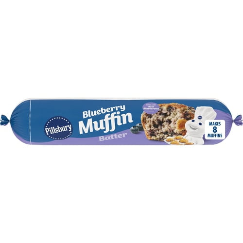 Pillsbury Blueberry Muffin Batter, Cut and Squeeze Package, 16.5 oz ...