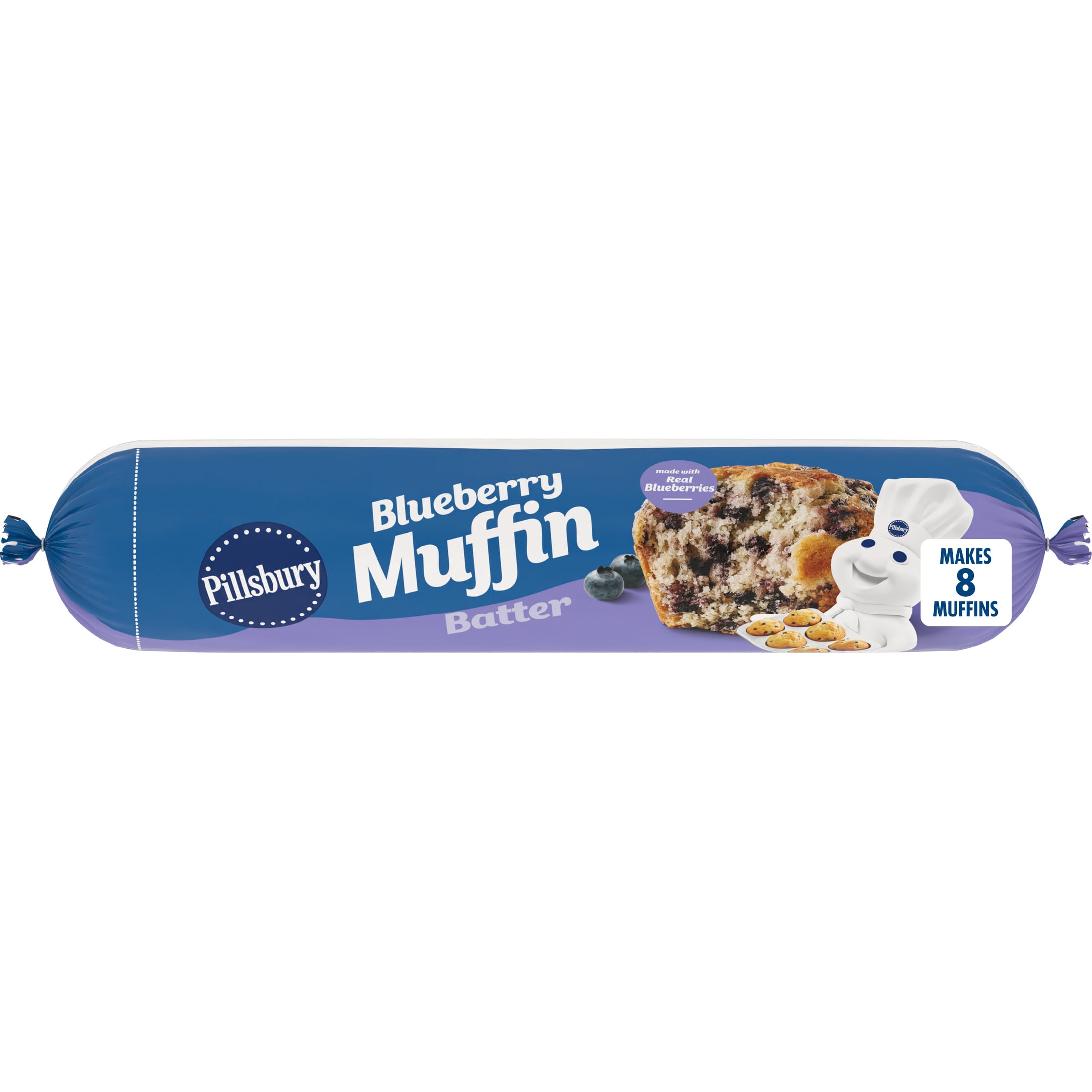 Pillsbury Blueberry Muffin Batter, Cut and Squeeze Package, 16.5 oz ...