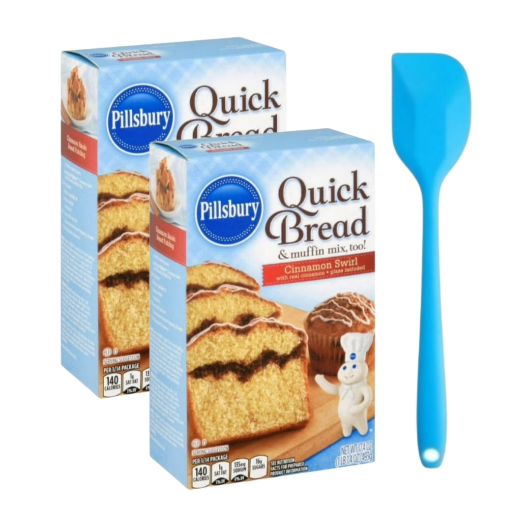 Pillsbury Cinnamon Swirl Quick Bread 17.4 oz (2 pack) and 8in Silicone ...