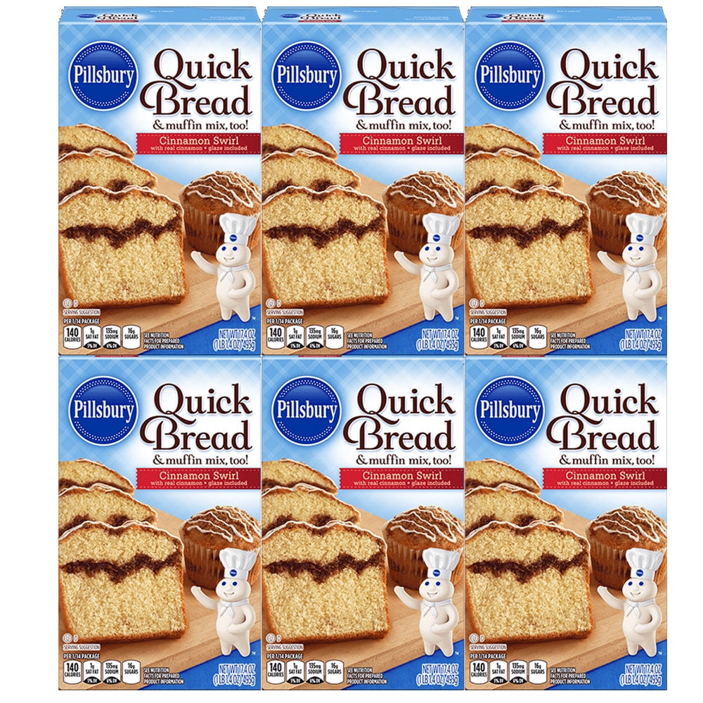 Pillsbury Cinnamon Swirl Quick Bread & Muffin Mix, 17.4 oz - Palatize ...
