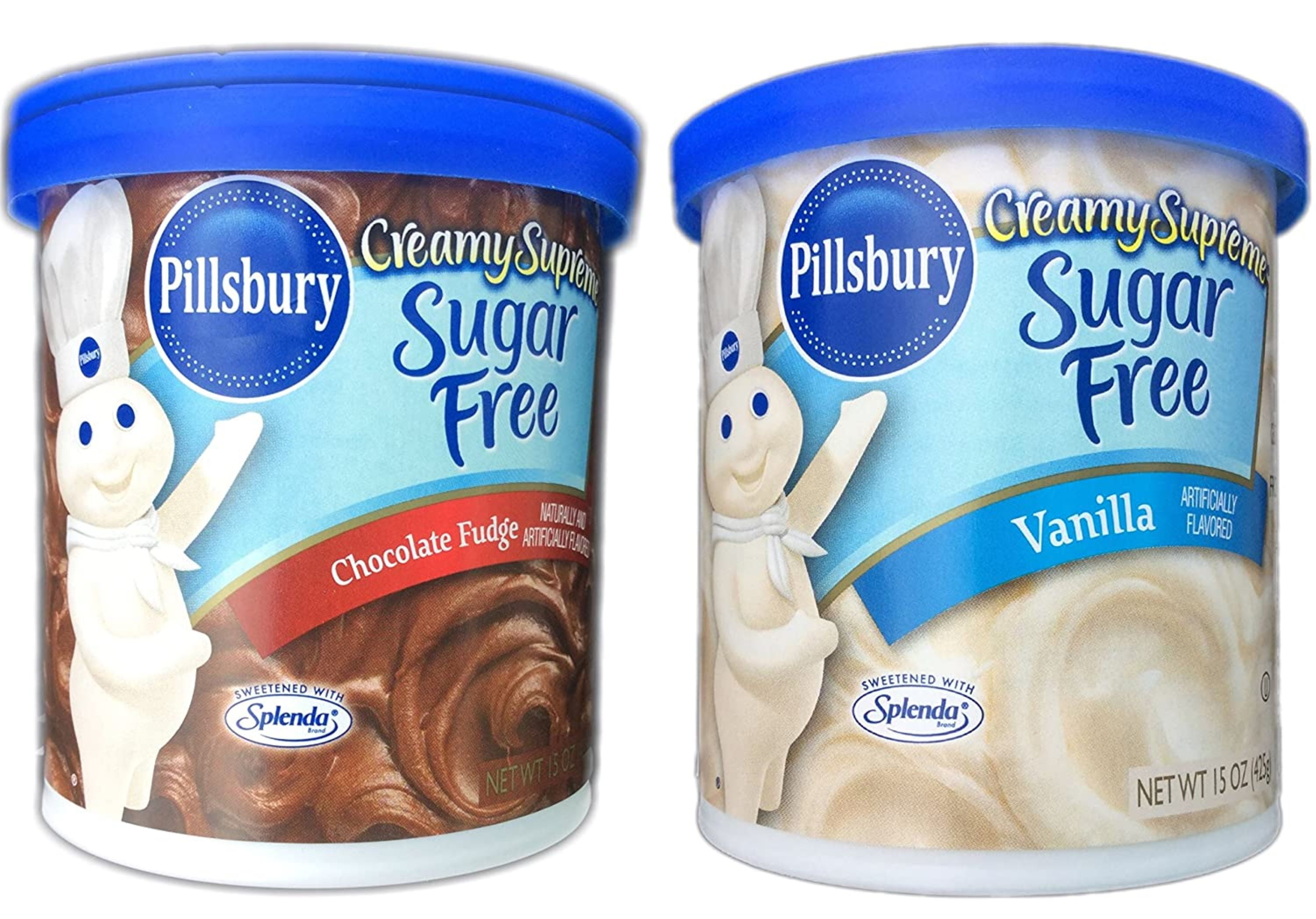Pillsbury Creamy Supreme Sugar Free Vanilla and Chocolate Fudge ...