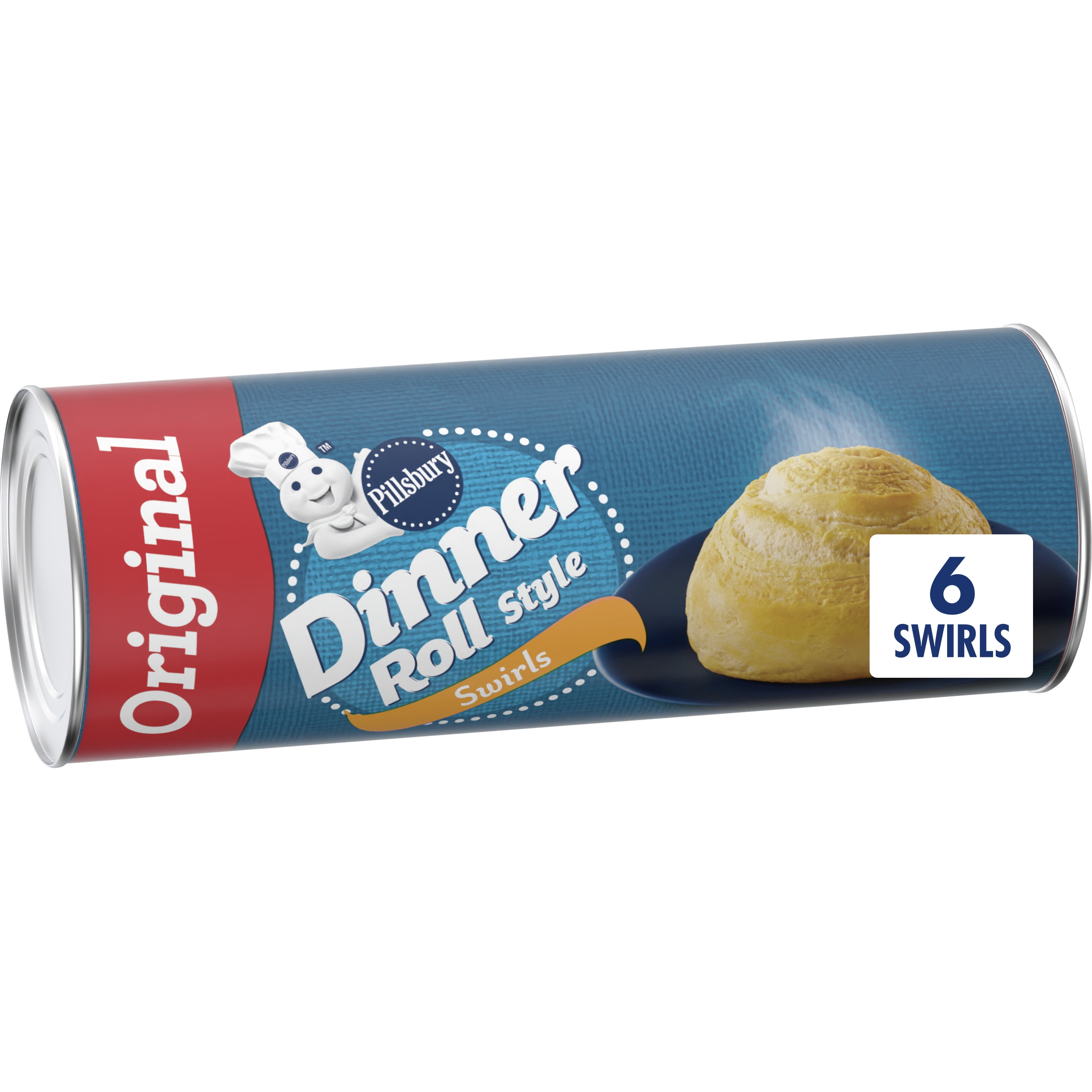 Pillsbury Dinner Roll Style Swirls, Original, 6 Rounds, 11 oz ...