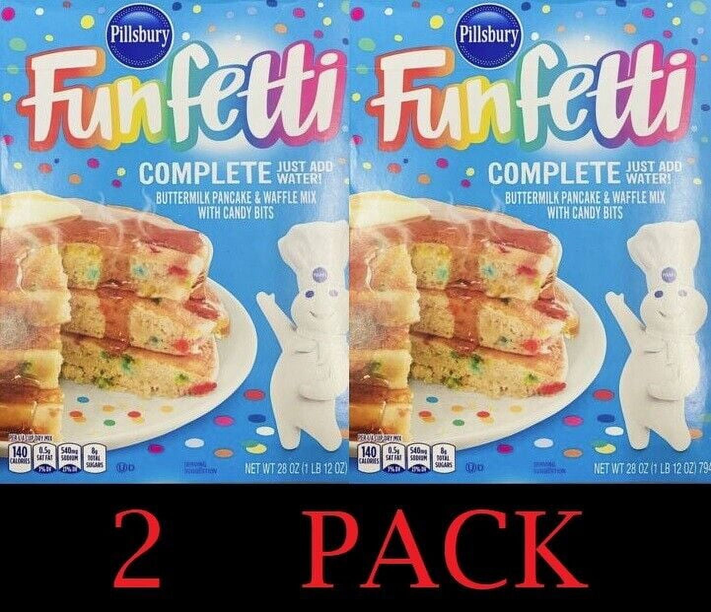 Pillsbury FUNFETTI Complete Buttermilk Pancake & Waffle Mix Candy Bits ...