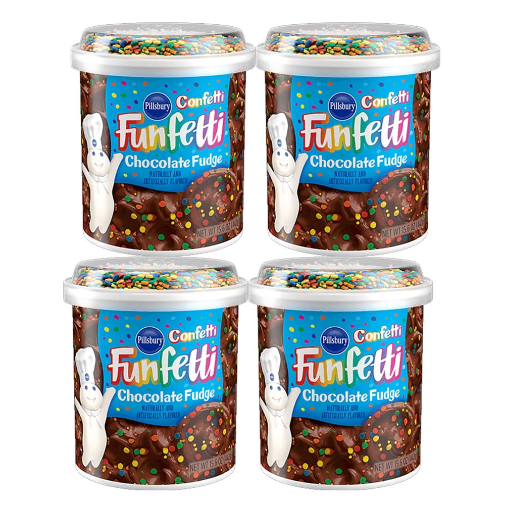 Pillsbury Funfetti Chocolate Fudge Frosting, 15.6 oz - Palatize Pack of ...