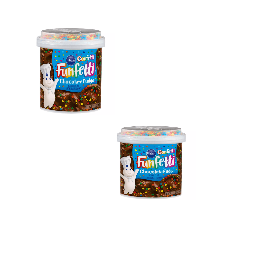 Pillsbury Funfetti Confetti Chocolate Fudge Frosting Sweet Vanilla ...
