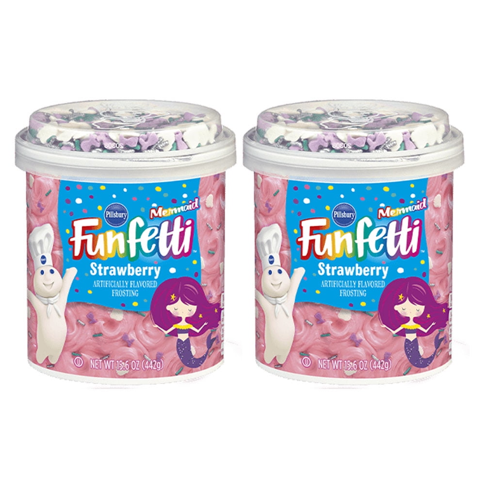 Pillsbury Funfetti Mermaid Strawberry Flavored Frosting, 15.6 oz ...