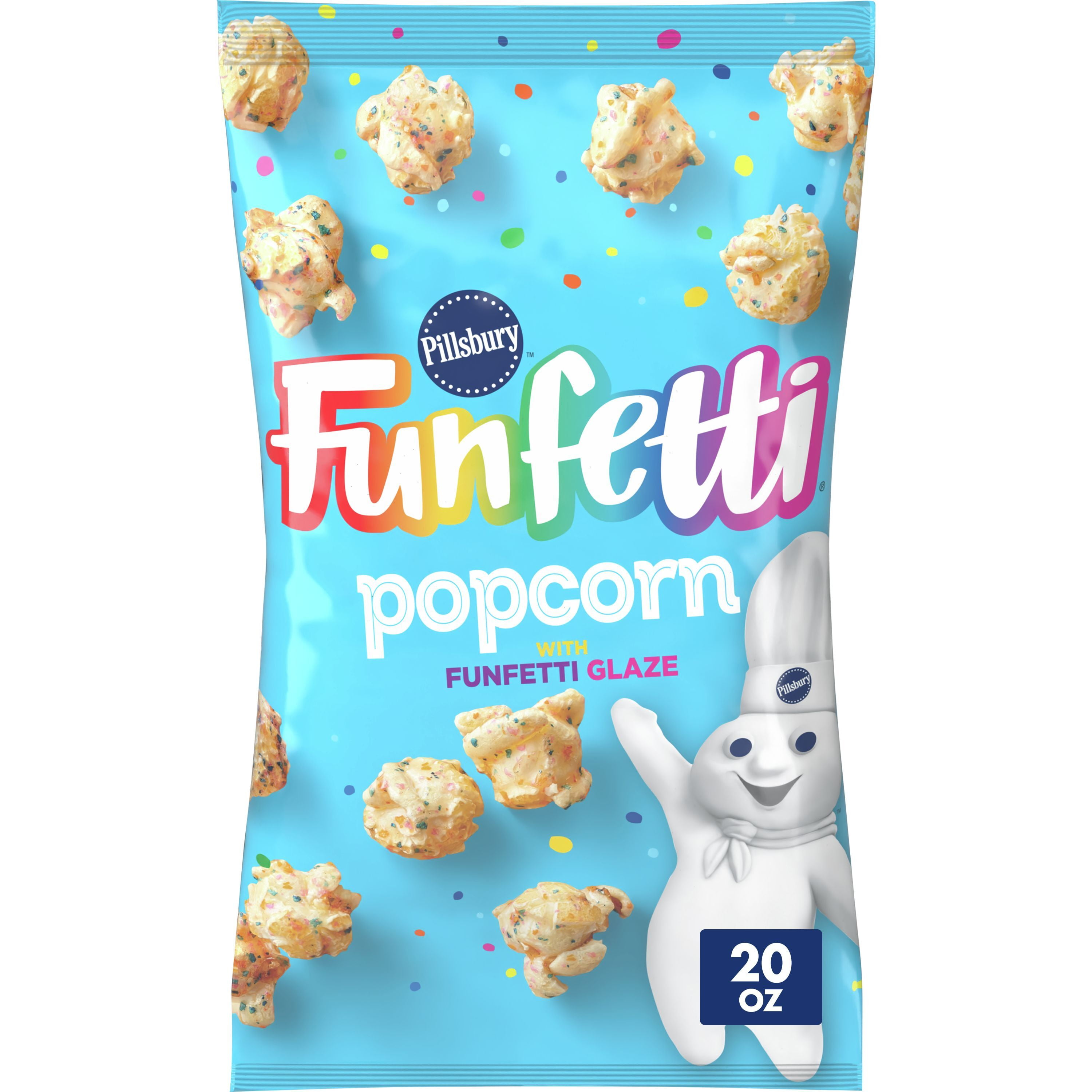 Pillsbury Funfetti Glazed Popcorn, Sweet and Salty Flavor, Perfect ...