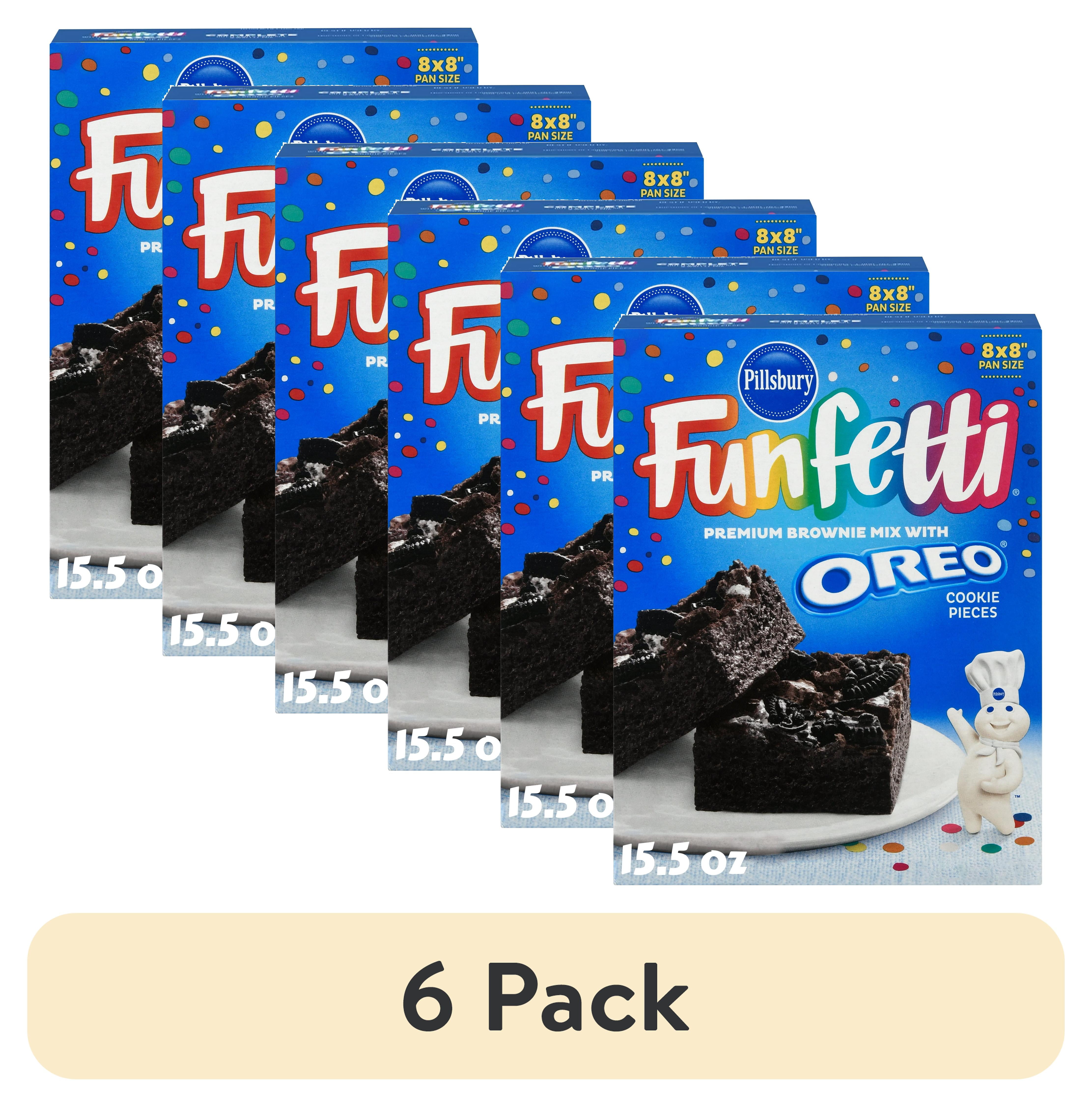 (6 pack) Pillsbury Funfetti Premium Brownie Mix with OREO Cookie Pieces ...