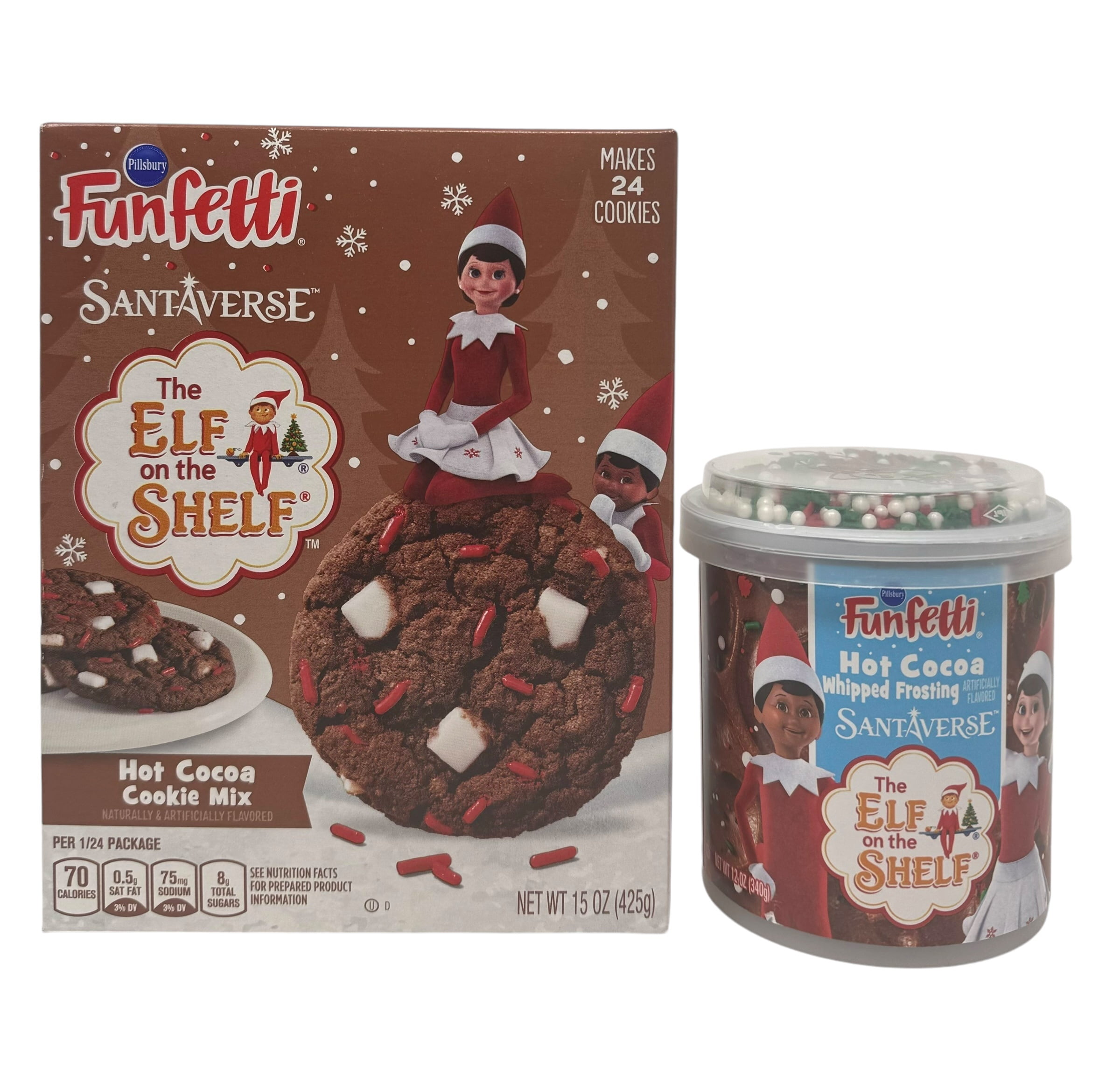 Pillsbury Funfetti Santaverse The Elf on the Shelf Hot Cocoa Cookie Mix ...