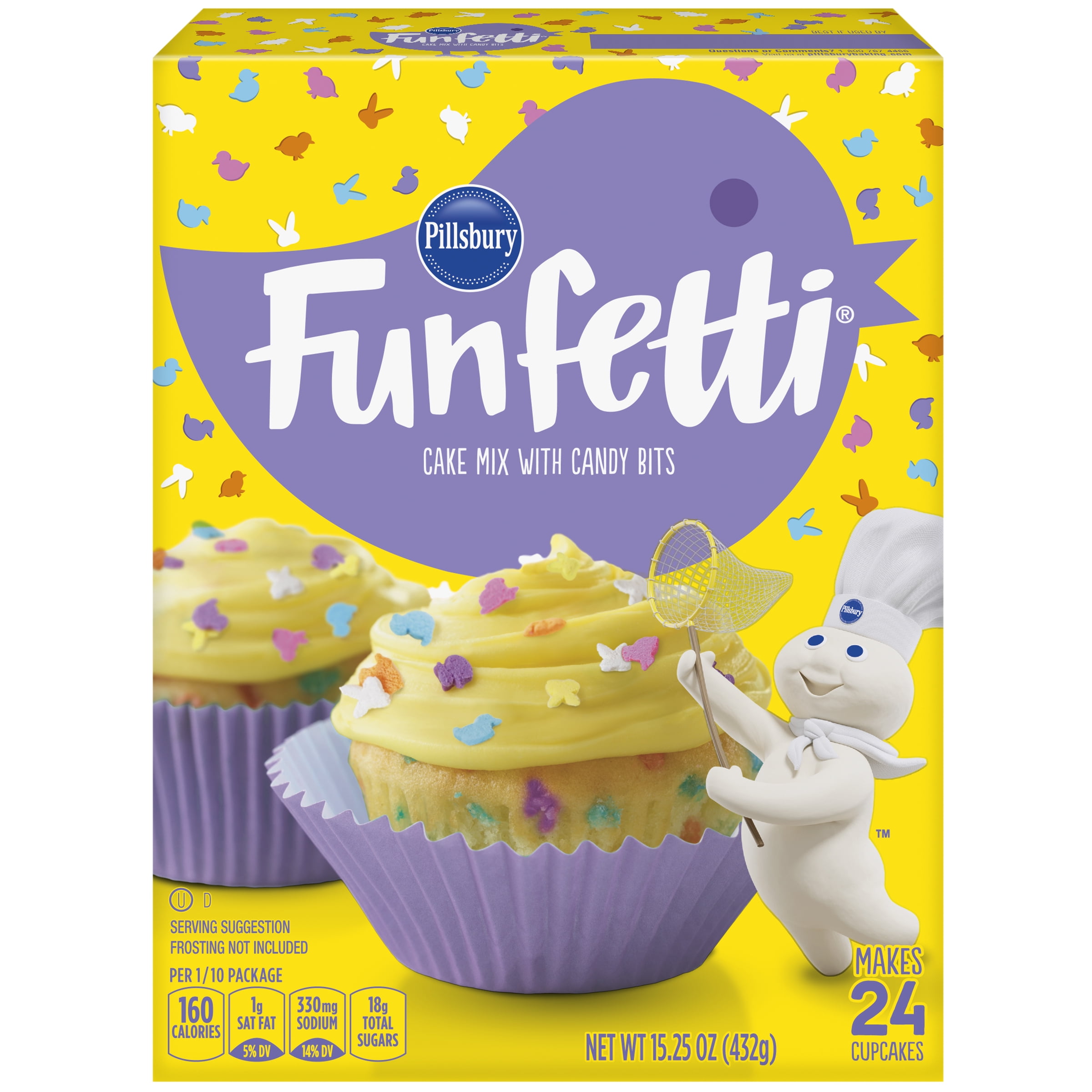 Pillsbury Funfetti Spring Cake Mix with Candy Bits, 15.25 Oz Box ...