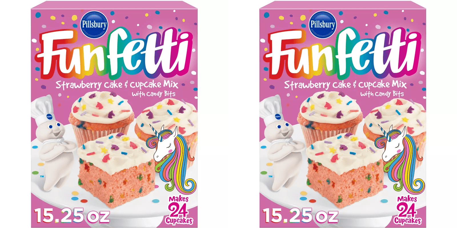 Pillsbury Funfetti Strawberry Cake Mix With Candy Bits Sweet Strawberry ...