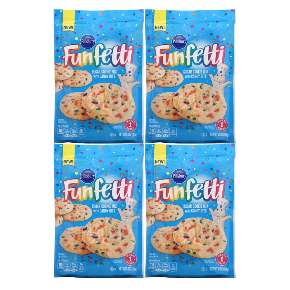 Pillsbury Funfetti Sugar Cookies with Candy Bits, 6.5 oz - Palatize ...