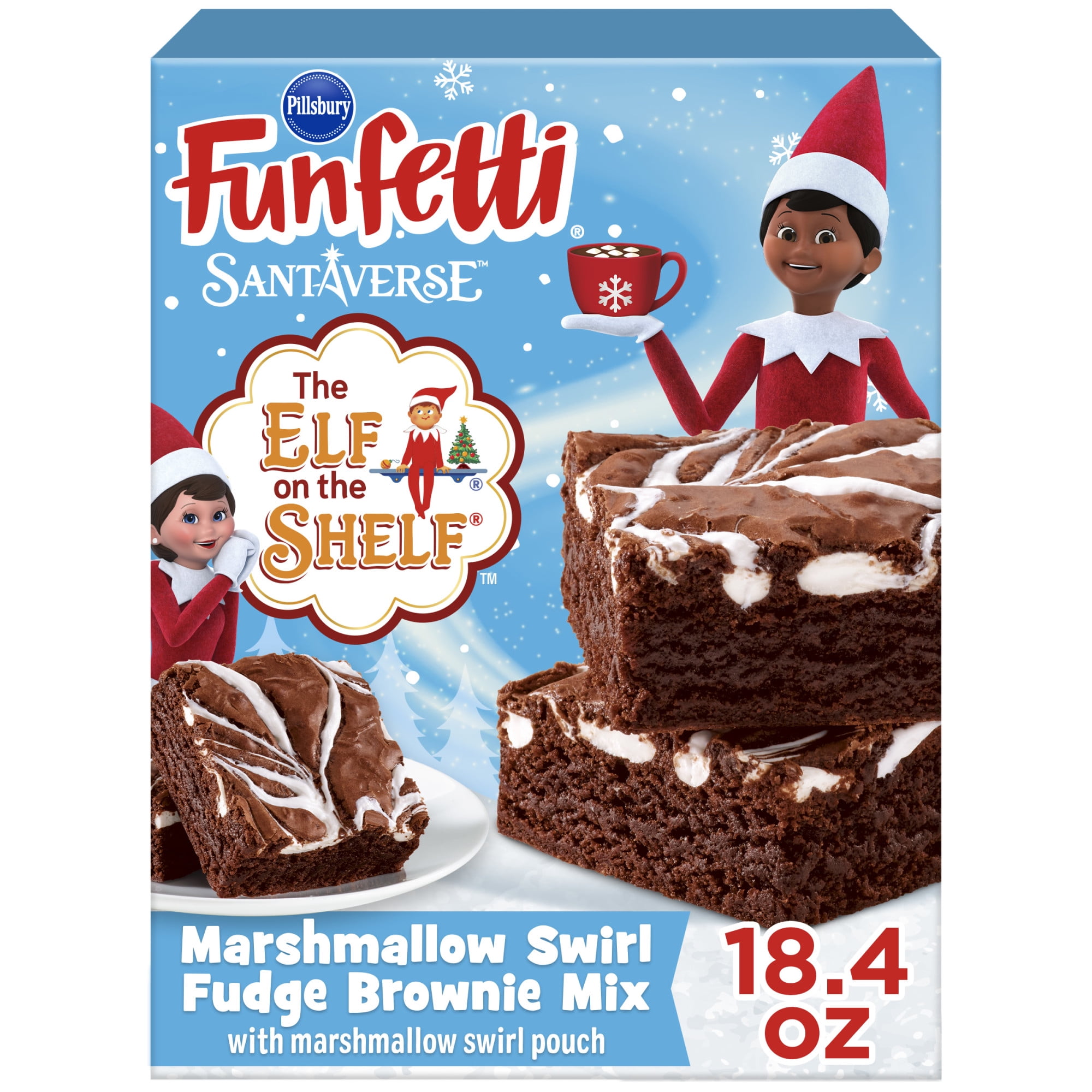 Pillsbury Funfetti The Elf on the Shelf Marshmallow Swirl Fudge Brownie ...