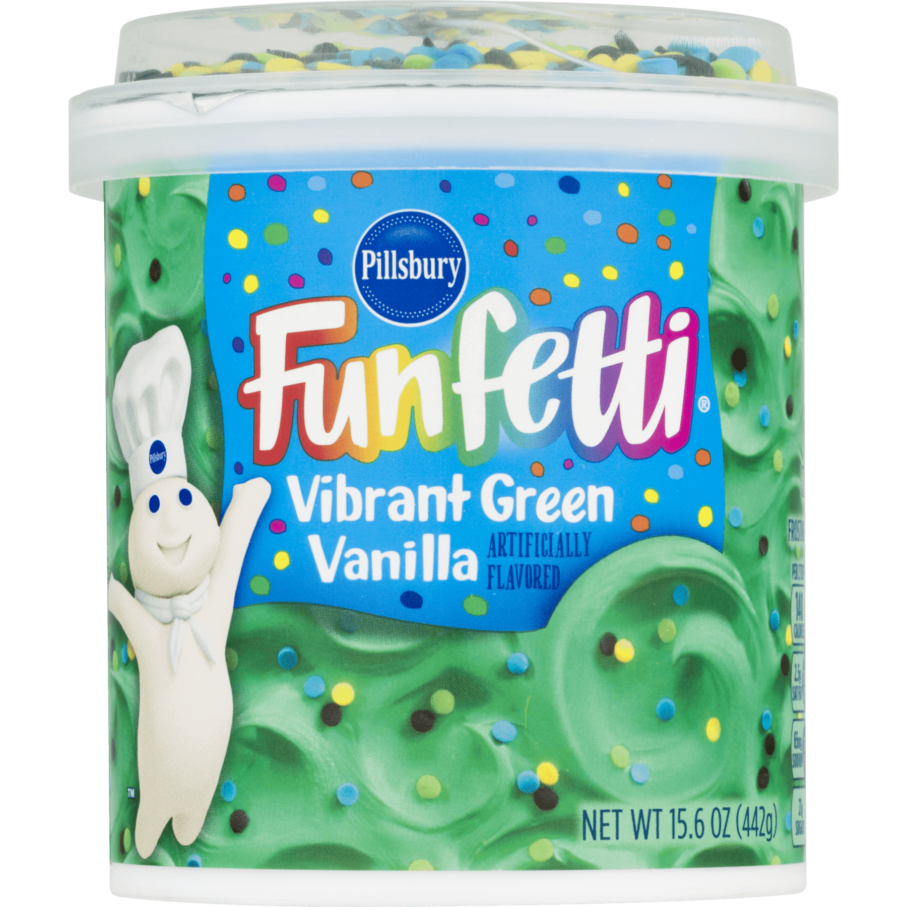 Pillsbury Funfetti Vibrant Green Vanilla Frosting, 15.6 oz - Walmart.com