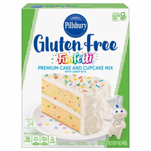 Pillsbury Gluten Free Funfetti Cake Mix with Candy Bits 17 oz Packaging ...