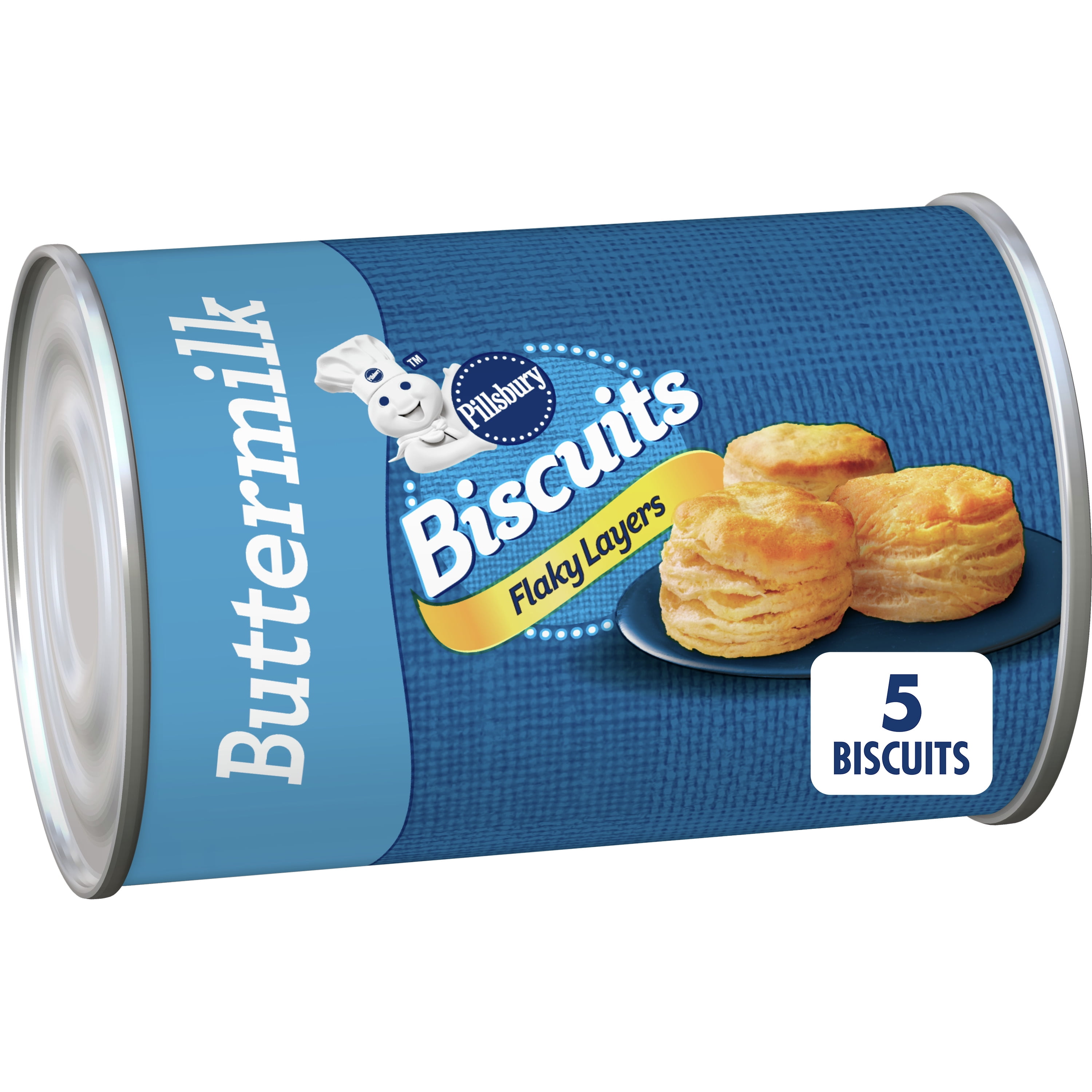 Pillsbury Flaky Layers Refrigerated Buttermilk Biscuits, 5 ct., 6 oz ...