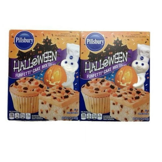 Pillsbury Halloween Funfetti Cake Mix 15.25 Oz. [Pack of 2] - Walmart.com
