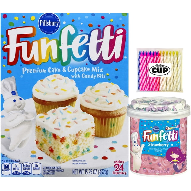 Pillsbury Kids Birthday Bundle: Funfetti Cake Mix and Mermaid ...