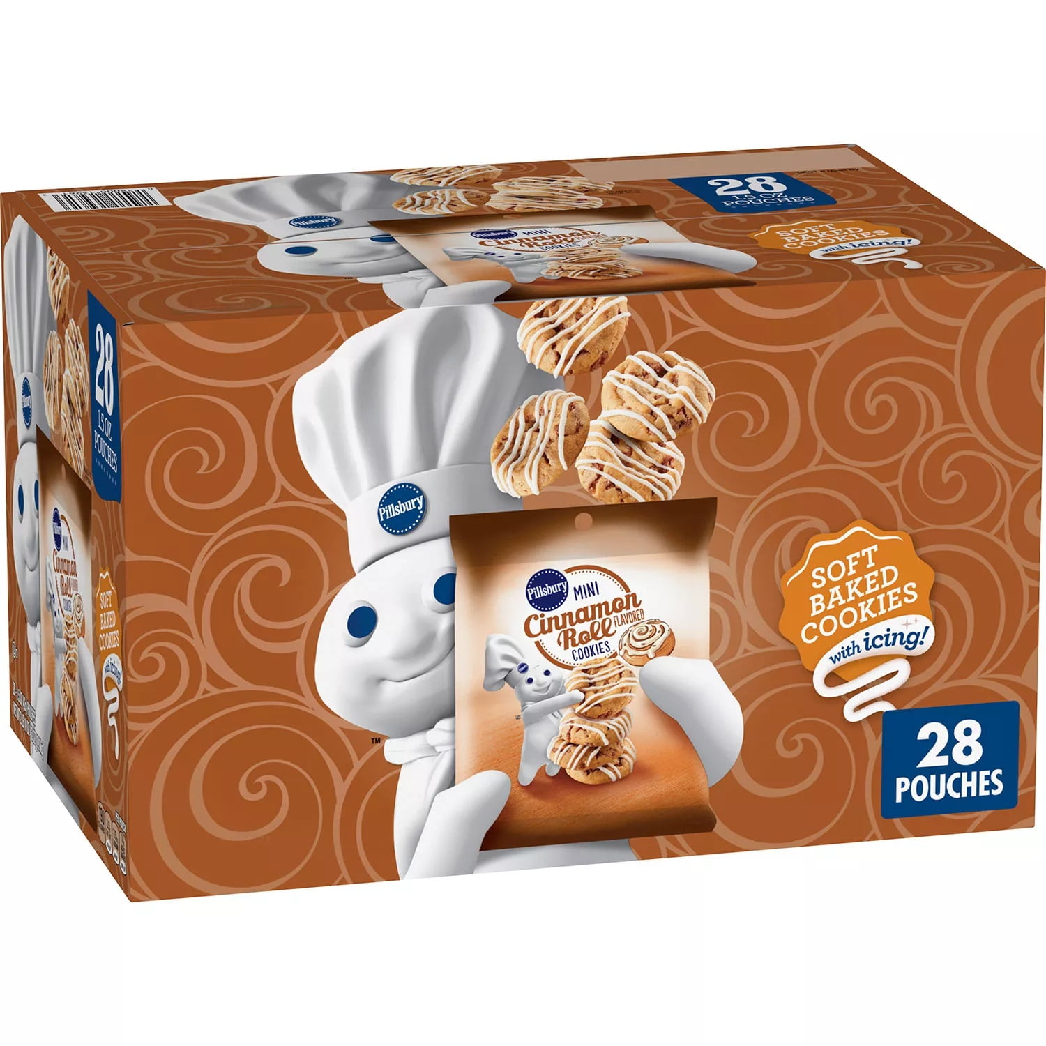 Pillsbury Soft Baked Mini Cinnamon Roll Cookies, Ready to Eat, 1.5 Oz ...