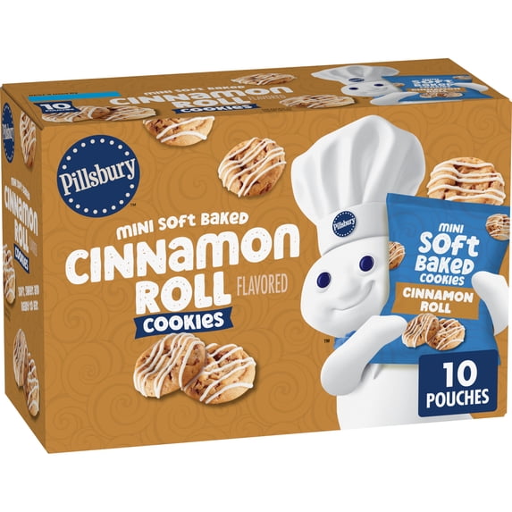 Pillsbury Mini Soft Baked Cinnamon Roll Flavored Cookies 10 Count ...