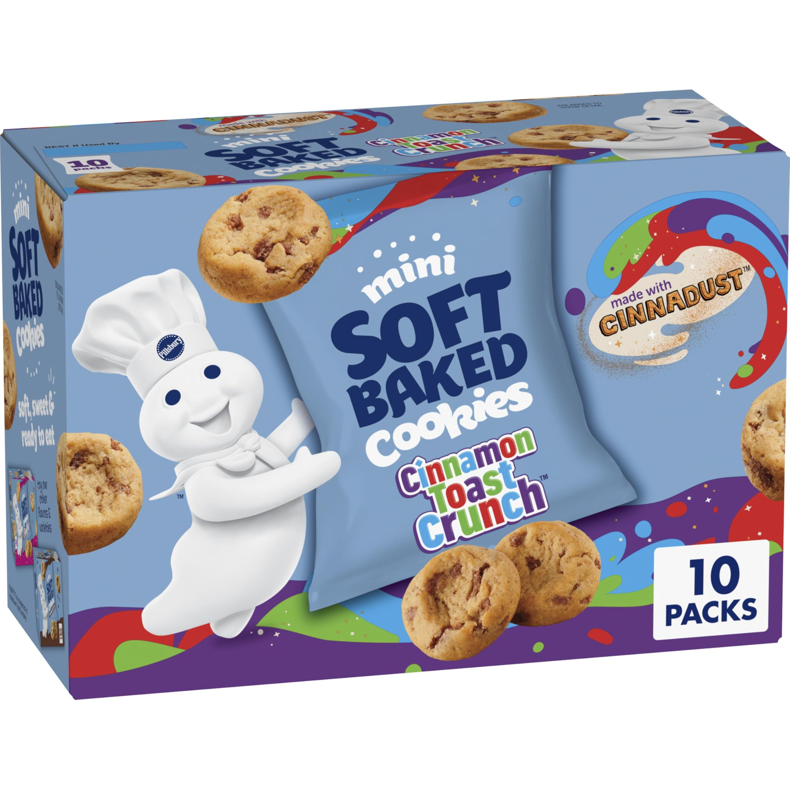 Pillsbury Mini Soft Baked KEF16 Cookies, Cinnamon Toast Crunch, Made ...