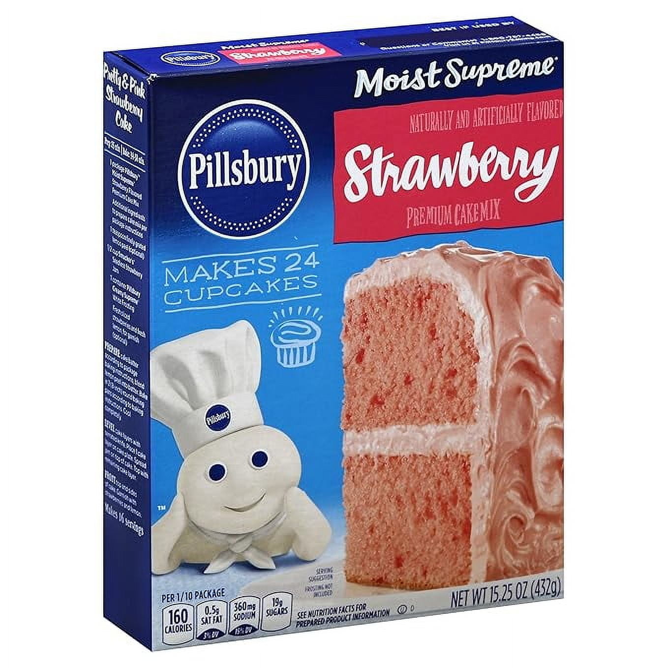 Pillsbury Moist Supreme Cake Mix, Strawberry, 15.25 oz - Walmart.com