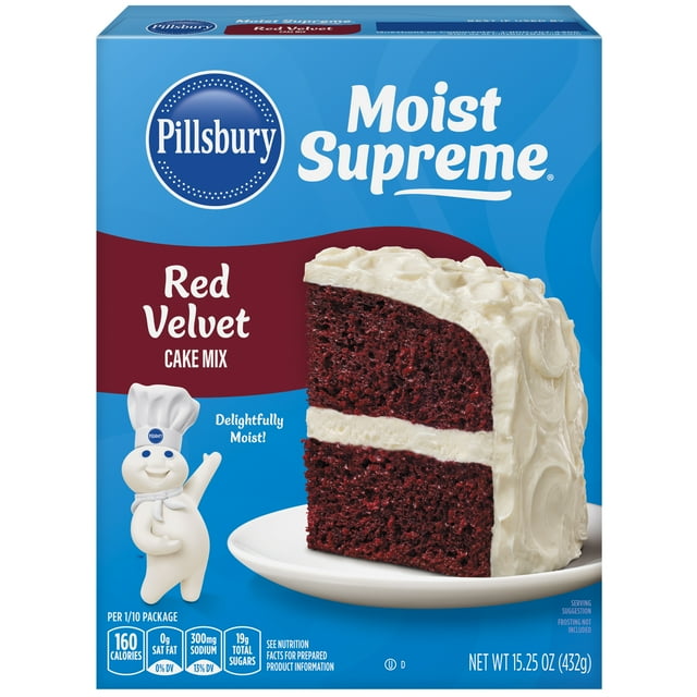 Pillsbury Moist Supreme Red Velvet Cake Mix, 15.25 oz Box - Walmart.com