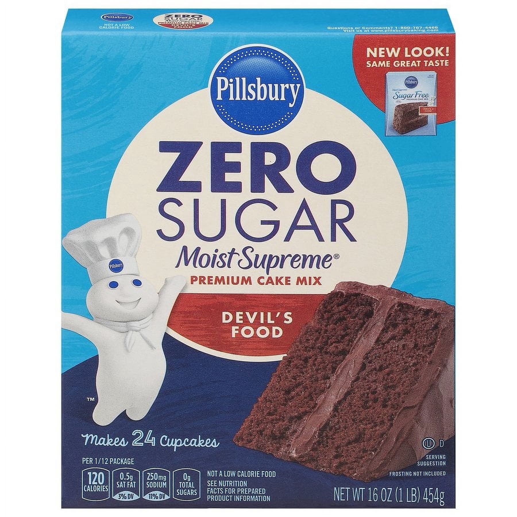 Pillsbury Moist Supreme Devil's Food Cake Mix, 16 oz, Dessert Baking ...
