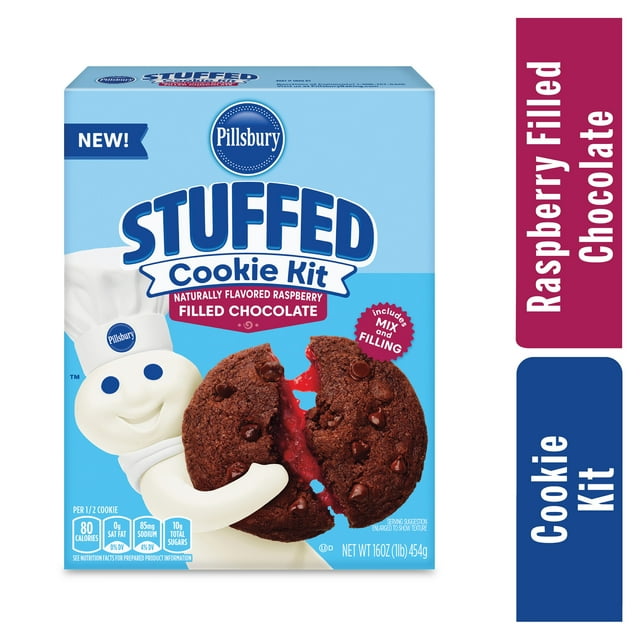 Pillsbury Raspberry Filled Chocolate Stuffed Cookie, 16 Oz Mix ...