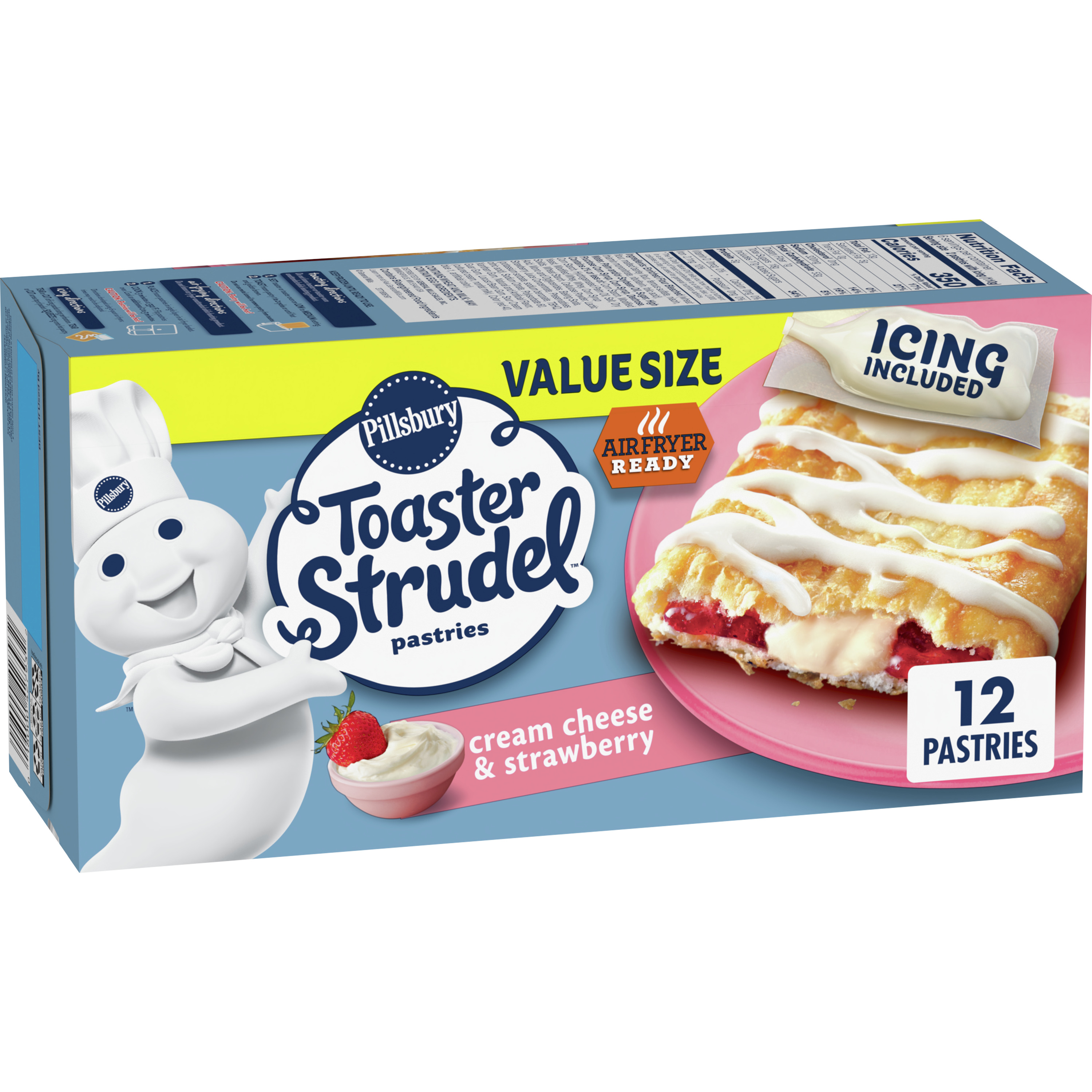 Pillsbury Toaster Strudel Pastries, Blueberry, 6 Ct, 11.5 oz - Walmart.com