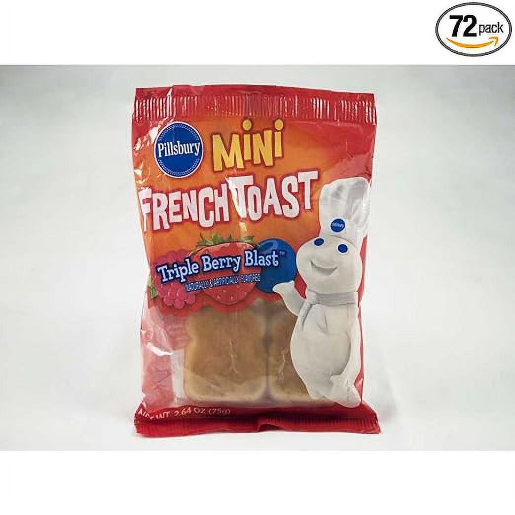 Pillsbury Triple Berry Burst Mini French Toast, 2.64 Ounce - 72 per ...
