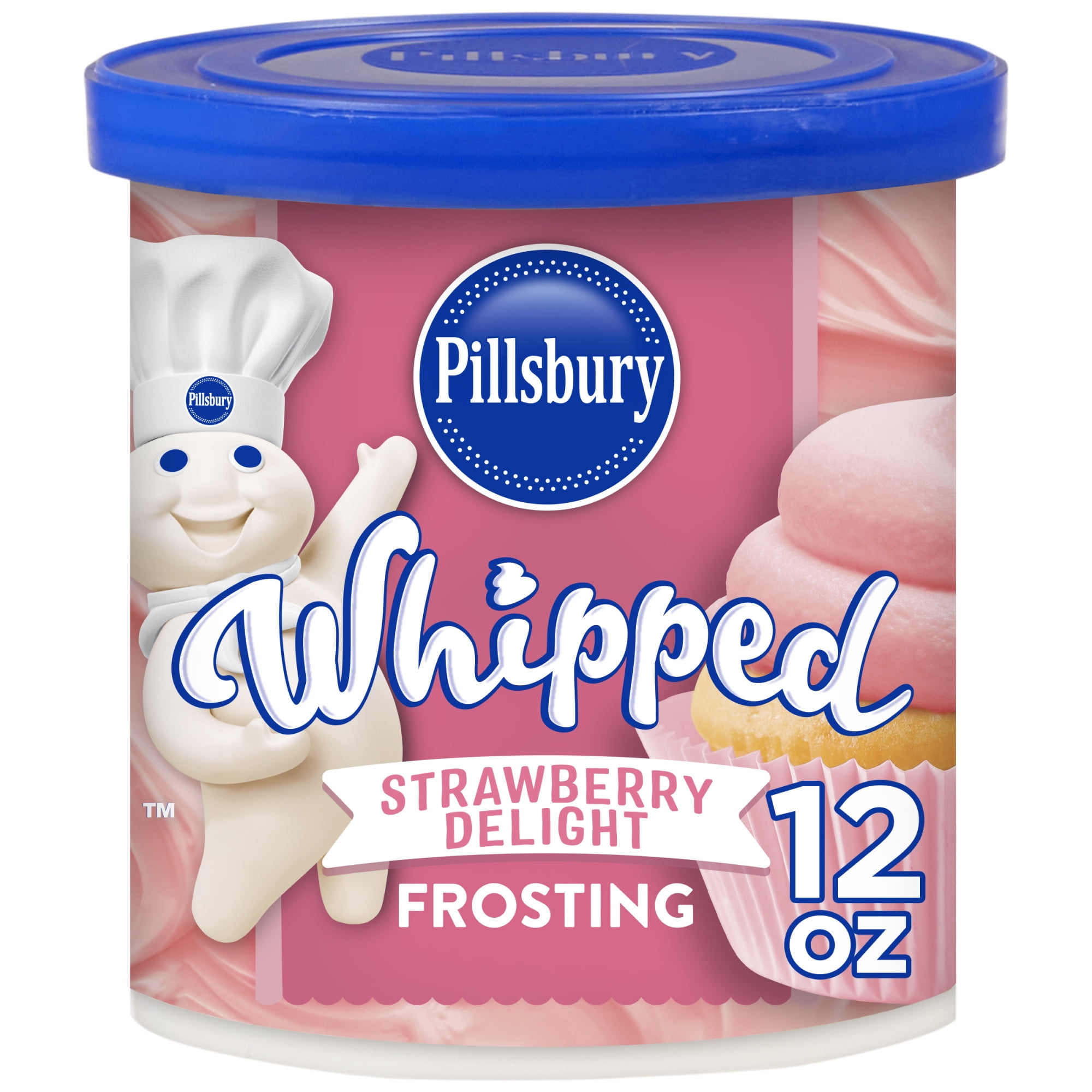 Pillsbury Whipped Strawberry Delight Frosting 12 Oz Tub