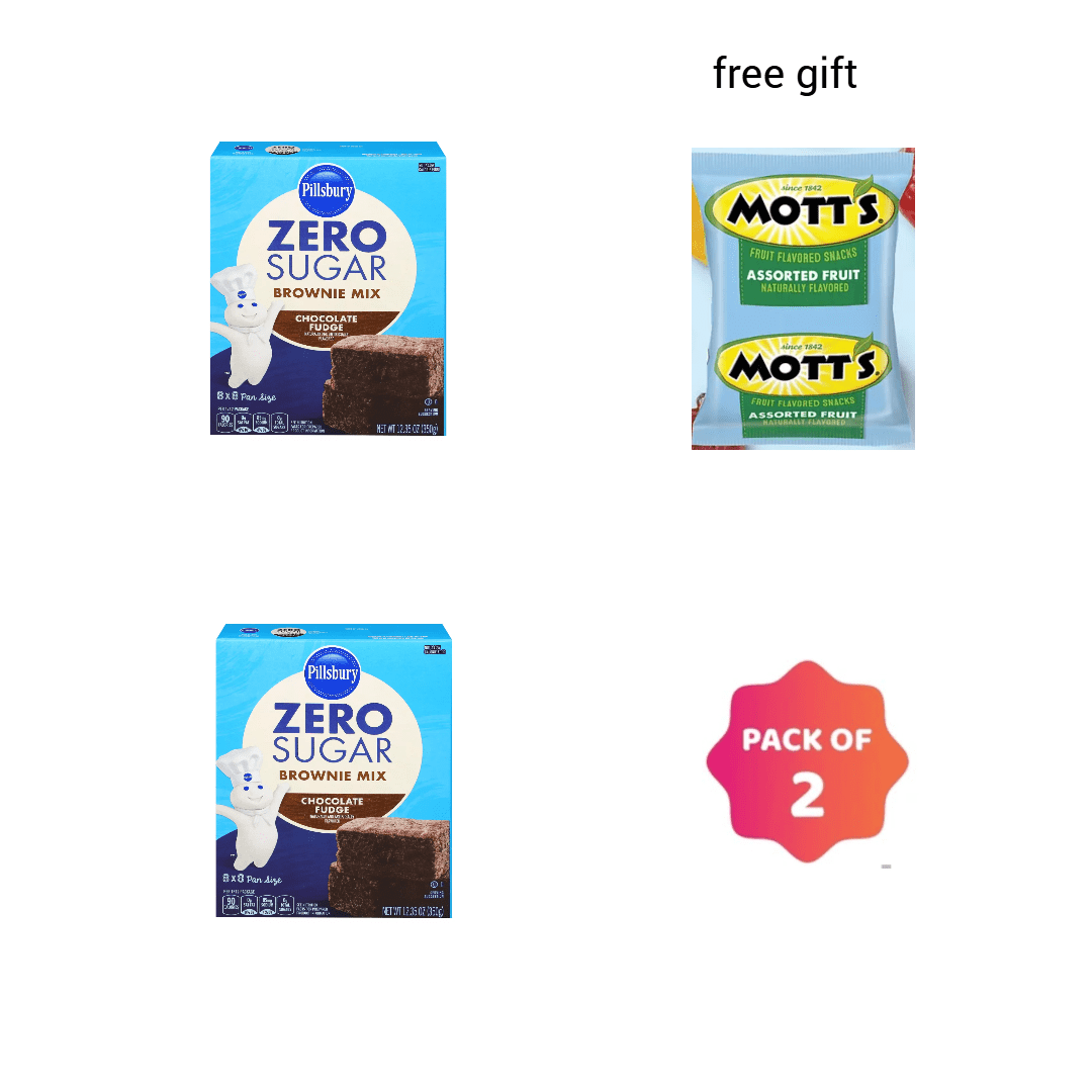 Pillsbury Zero Sugar Chocolate Fudge Brownie Mix 12.35 oz pack of 2 ...