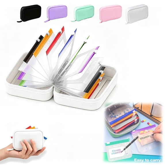 Pilly Waterproof Pill Organizer Set, Waterproof Pill Organizer-Coded ...