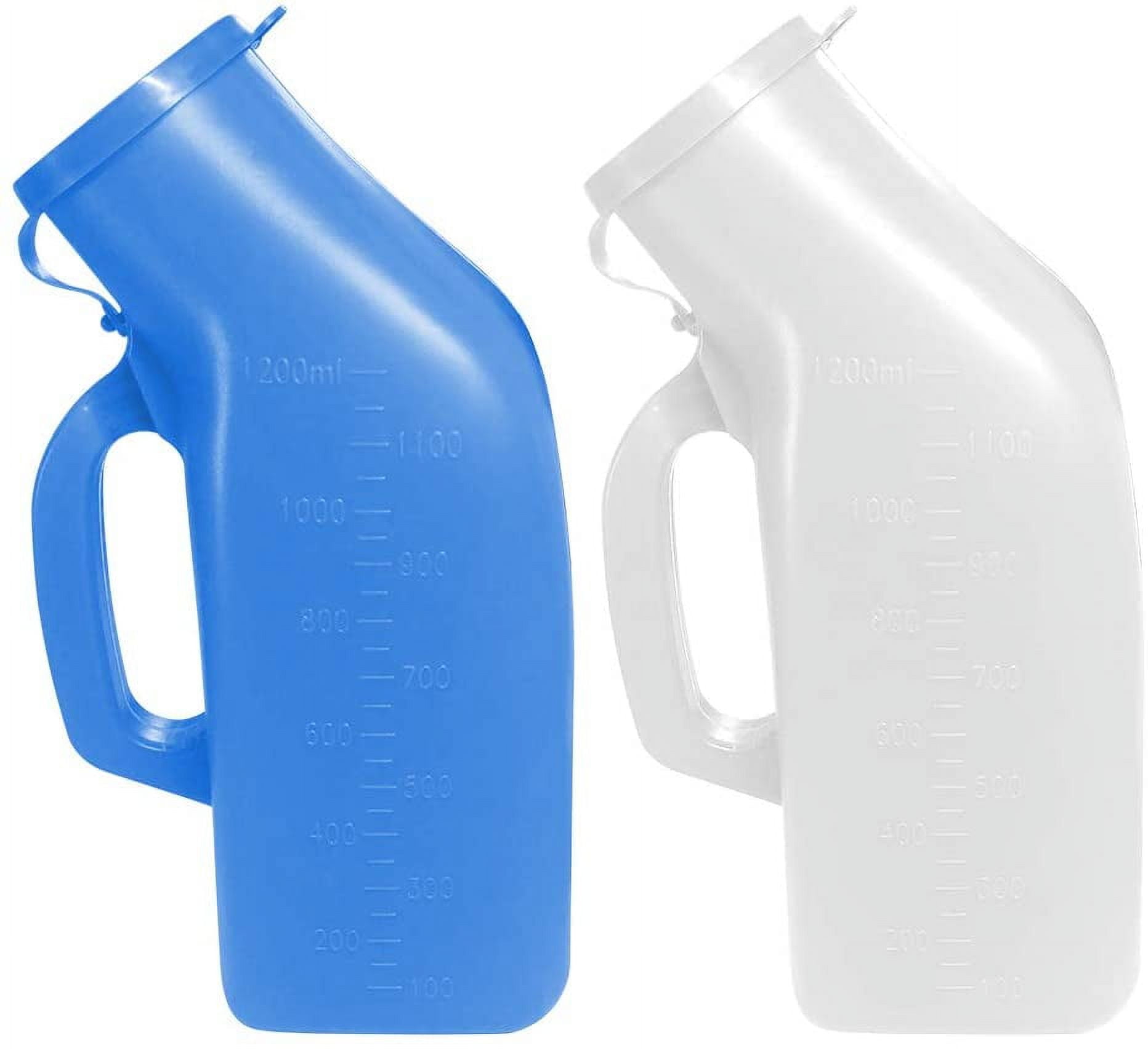 BEYCK 2 Packs Men's Urinal Containers, 1200ml, Portable for Hospital ...