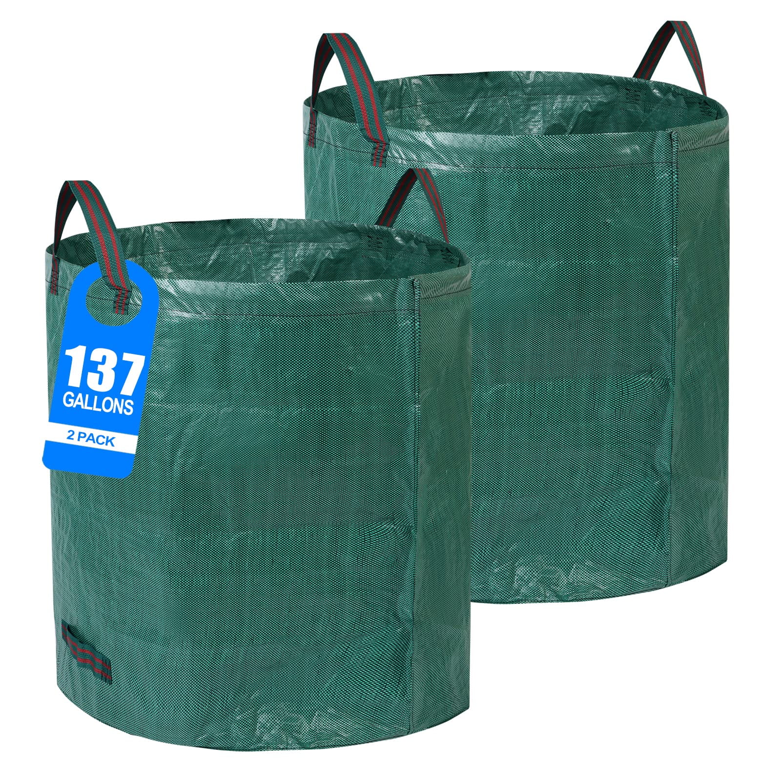 Pilntons 2 Pack 137 DHF10 Gallons Reusable Yard Waste with Double ...