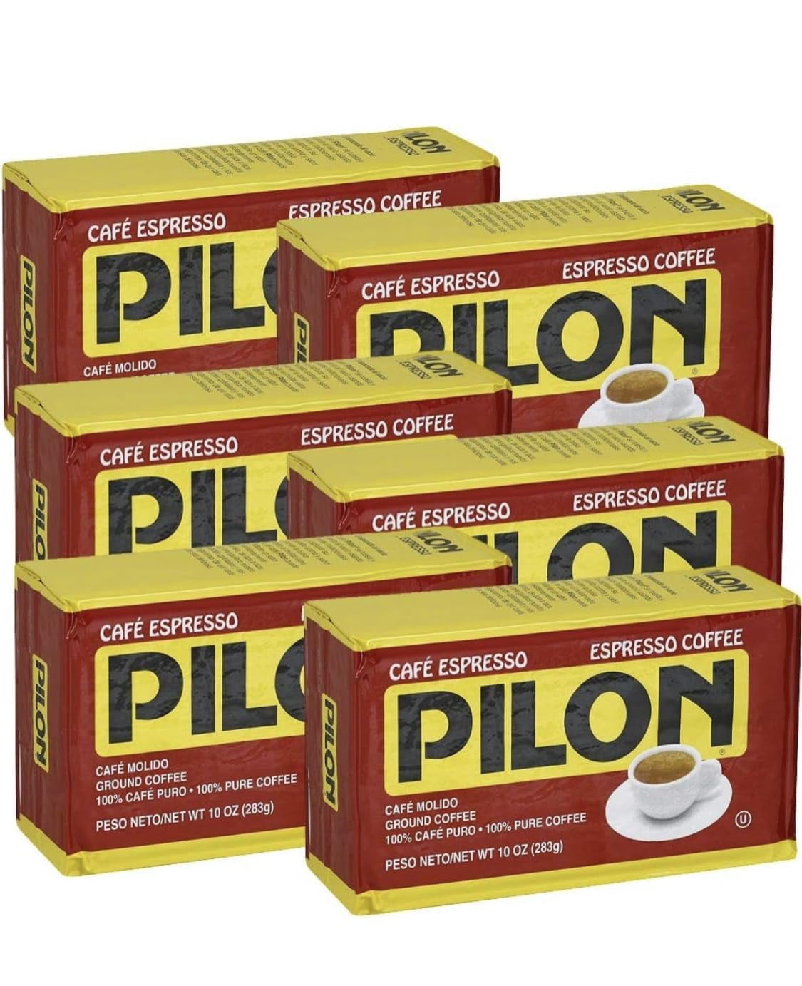 Pilon Ground Espresso Coffee 10oz | 284g (Pack of 06) - Walmart.com