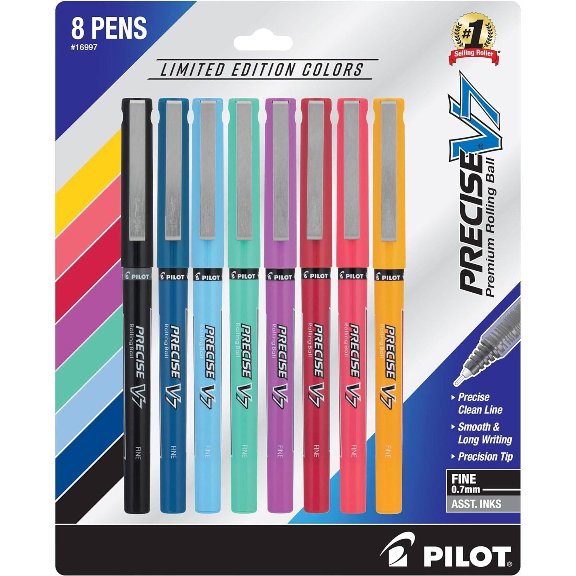 Pilot 16997 Precise V7 Premium Fine Rolling Ball Pen, Pack of 8 ...