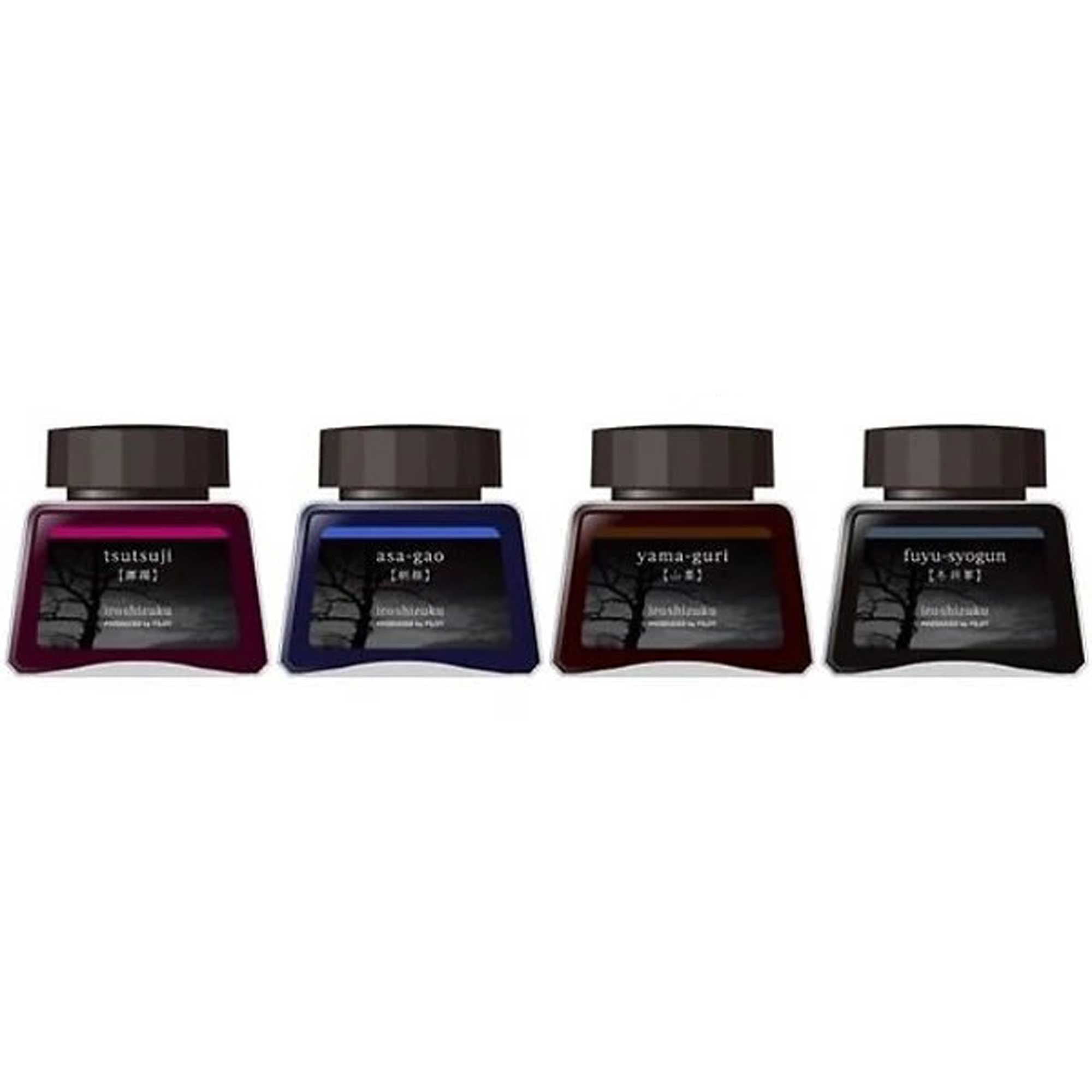 Pilot 18435 Iroshizuku 30 ml Ink Bottles, Set of 4, Waning Moon ...