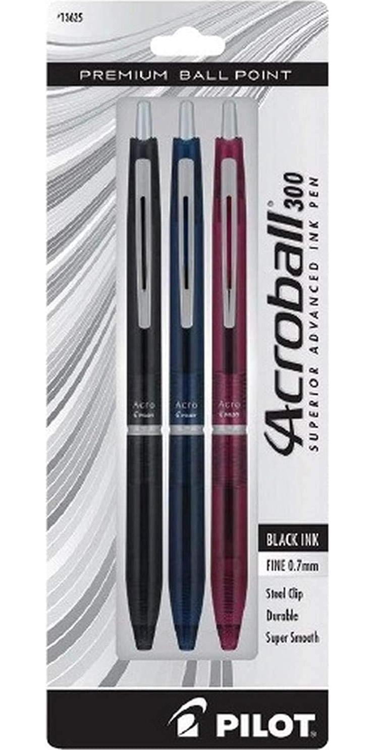 Pilot Acroball 300 Premium Refillable & Retractable Ball Point Pen ...
