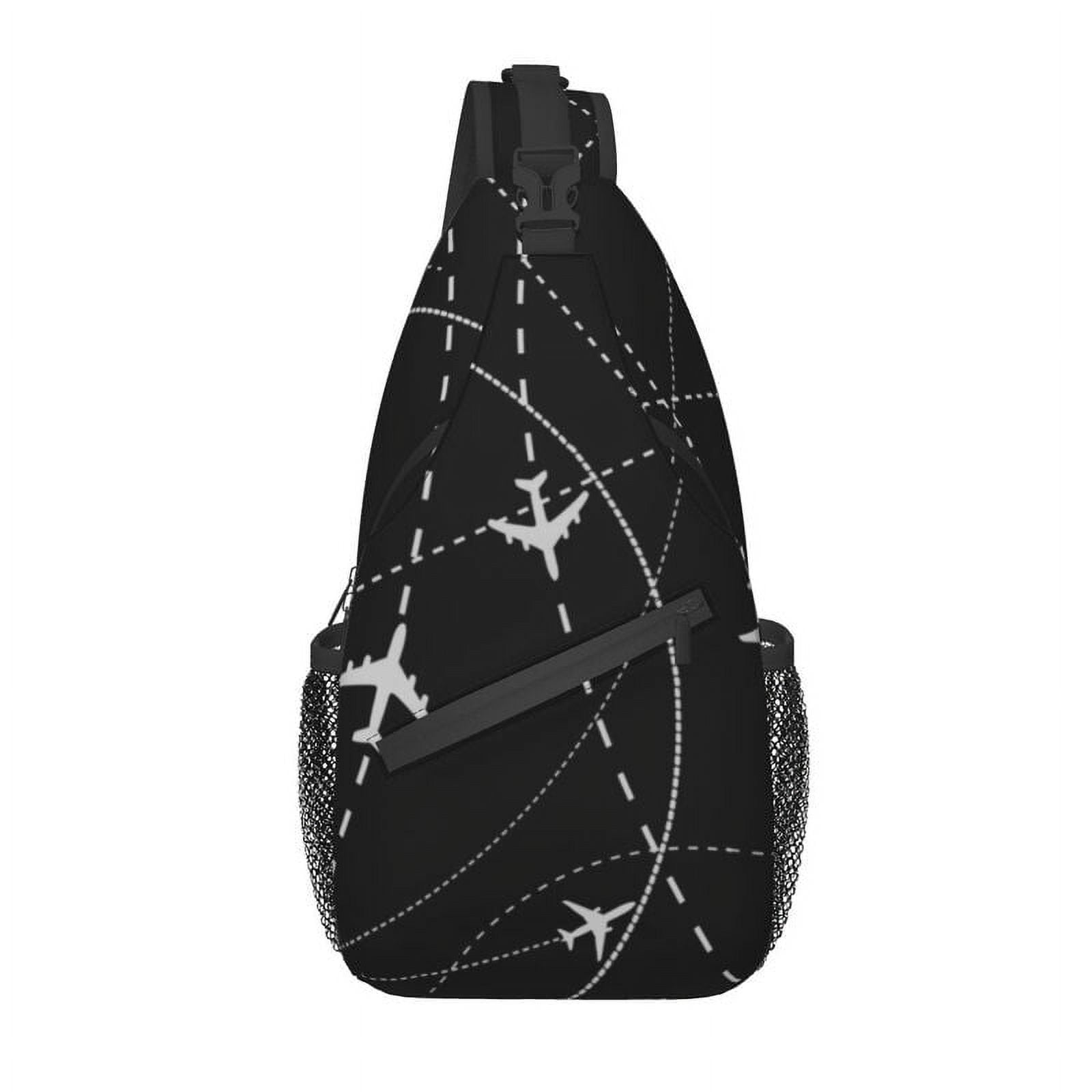 Pilot Aircraft Night Flight Routes Crossbody Sling Backpack Air Traffic ...