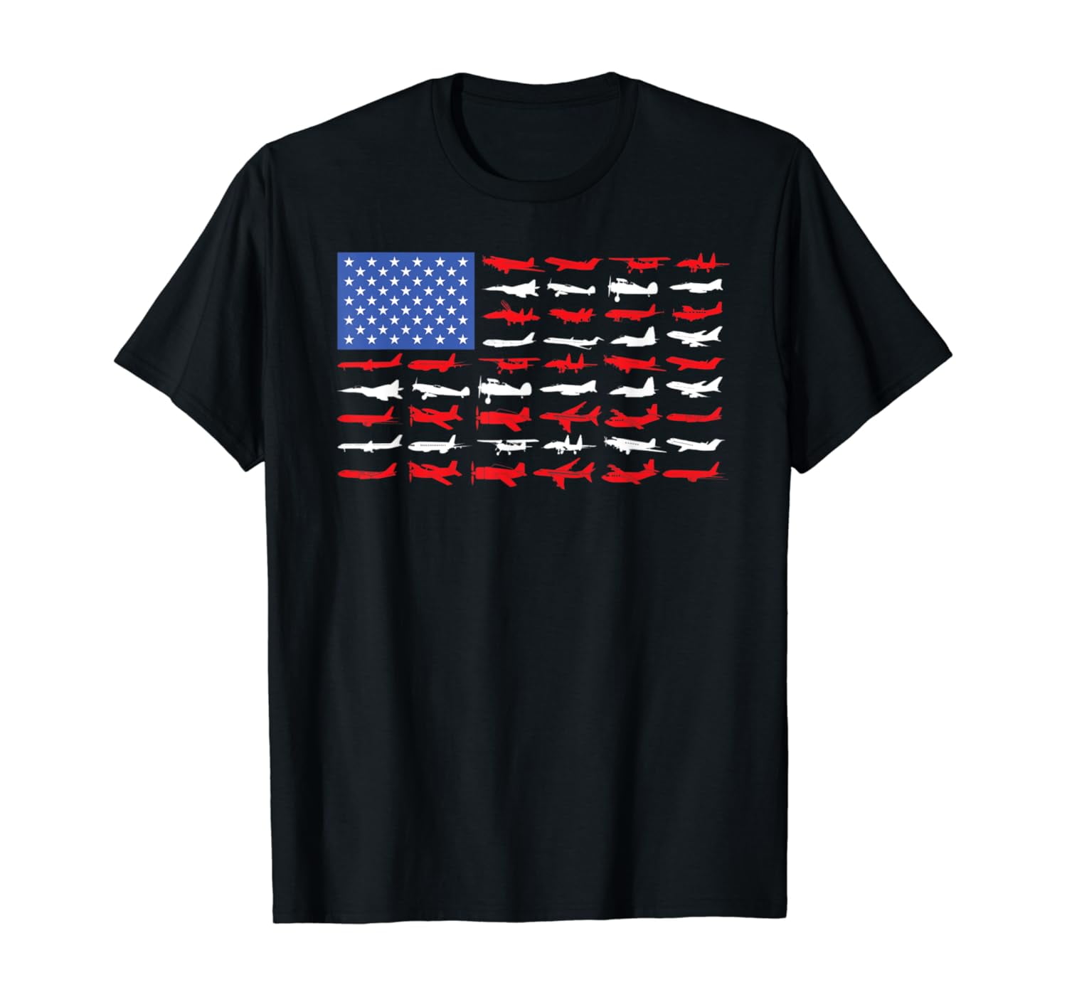Pilot Airplane American Flag Plane Aviation T-Shirt - Walmart.com