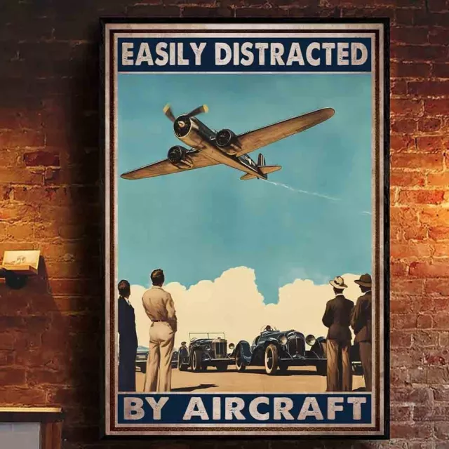 Pilot Airplane Easily Distracted By Aircraft Flying Air Poster NO ...